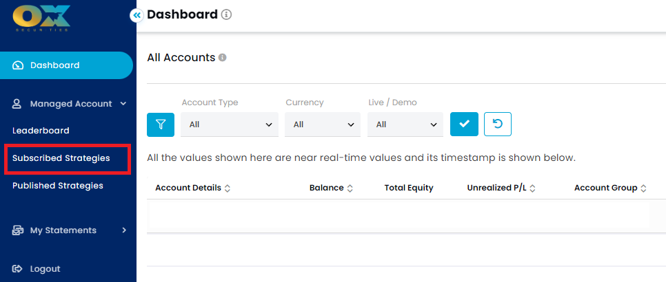 How to unsubscribe from a strategy on the PAMM Investor Portal? – Ox Securities